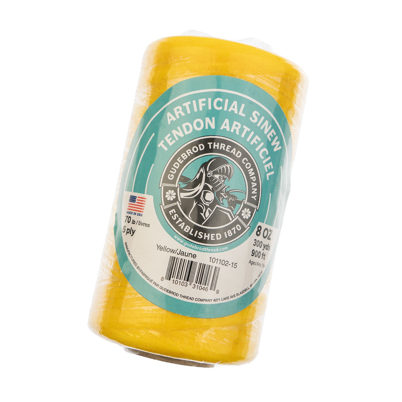Artificial Sinew 8 OZ - Yellow – gudebrodthread.com