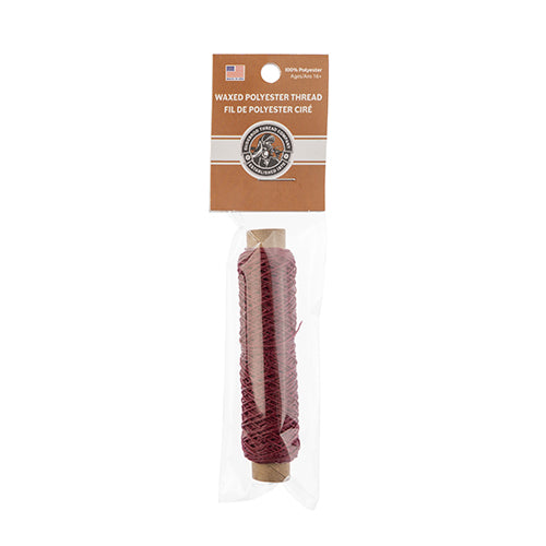 Waxed Polyester Thread Bobbin 3 Ply - 75ft - 0.38mm - Wine ...