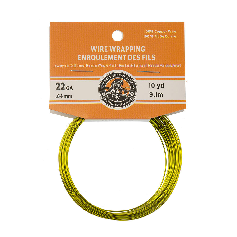 Colored Copper Wire Wrapping Tarnish Resistant - Chartreuse ...