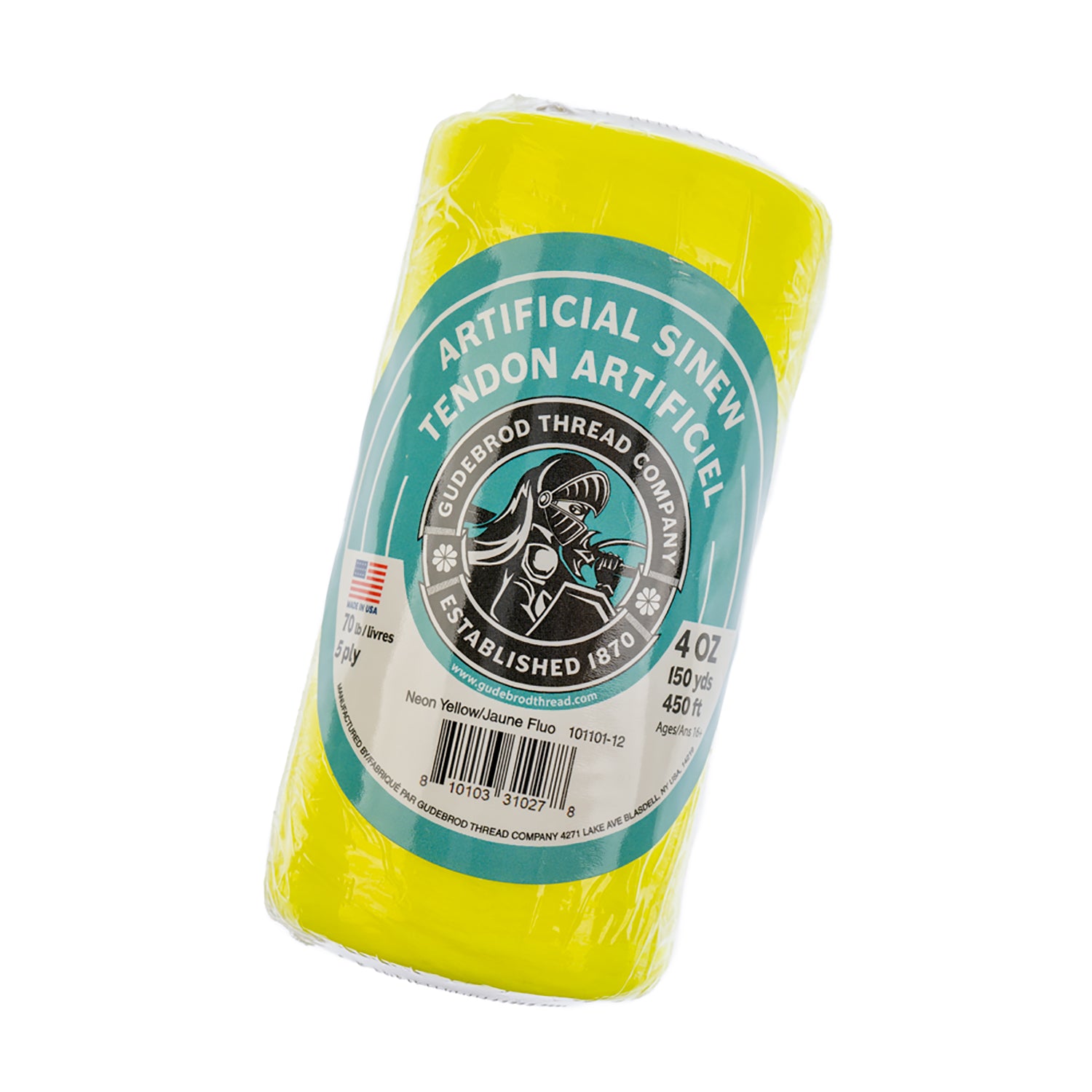 Artificial Sinew 4 OZ - Neon Yellow – gudebrodthread.com